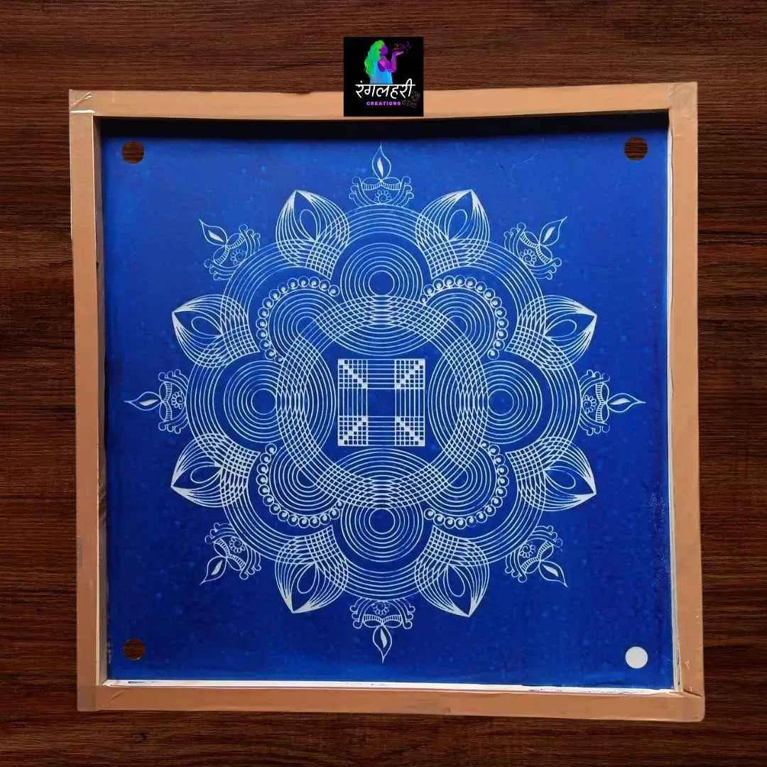 Biggest Diya Kolam Stencil - 40 Inch Decorative Stencil for Festivals ...