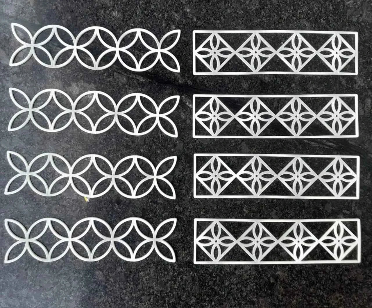 Plastic Readymade Border Rangoli Set 8pcs | Square Design Collection ...